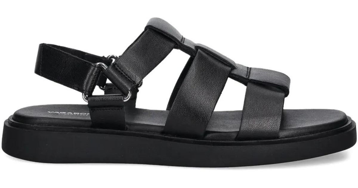 Vagabond Shoemakers Connie Leather Buckle Sandals in Black | Lyst