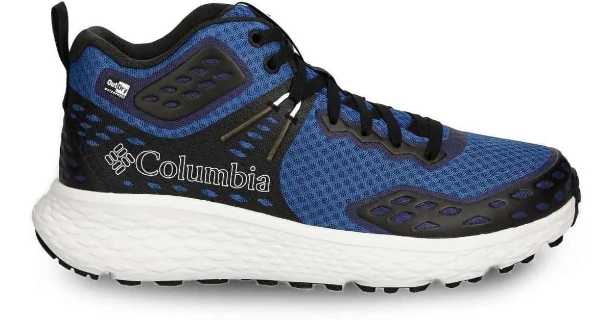 Columbia Lace-Up Mesh-Panelled Sneakers in Blue for Men | Lyst