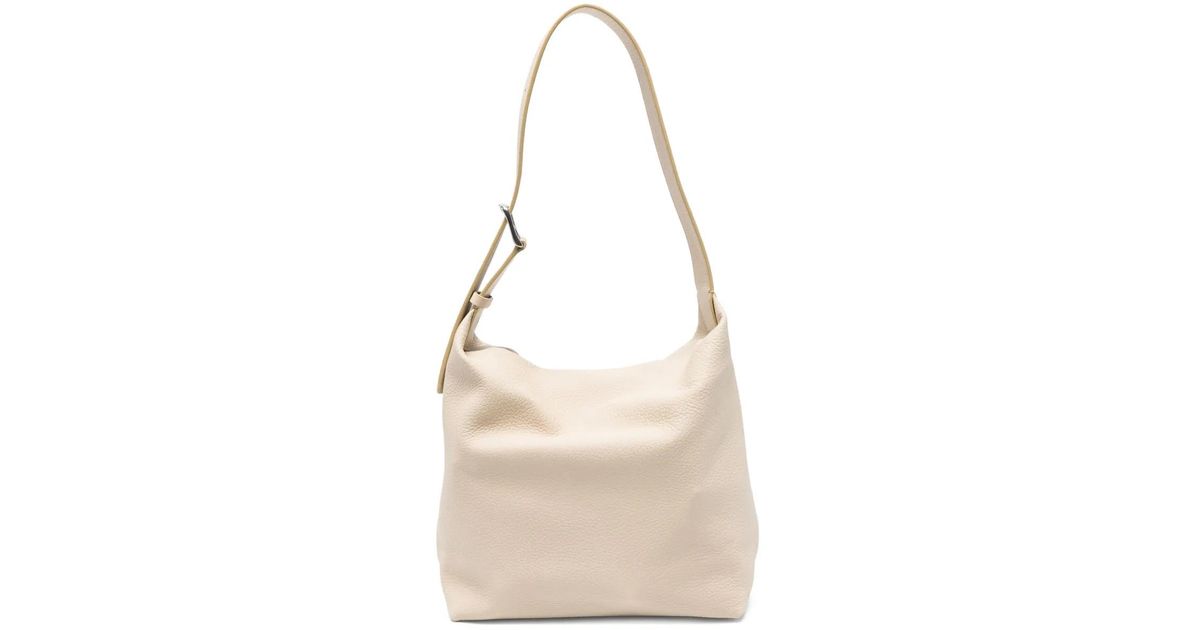 The Row Isa Buckle-Fastening Leather Shoulder Bag in White | Lyst