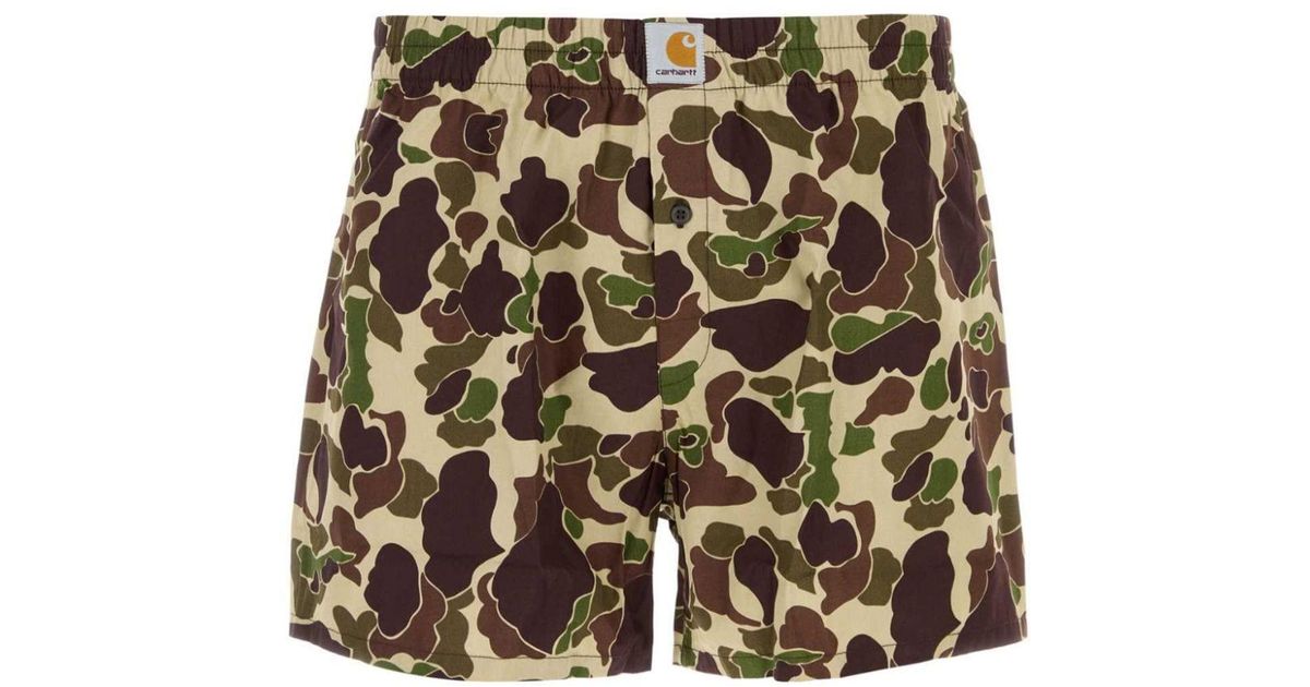 Carhartt Camouflage-pattern Boxers in Black for Men | Lyst