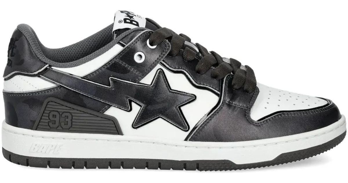 A Bathing Ape Star-93 Sneakers in Black for Men | Lyst