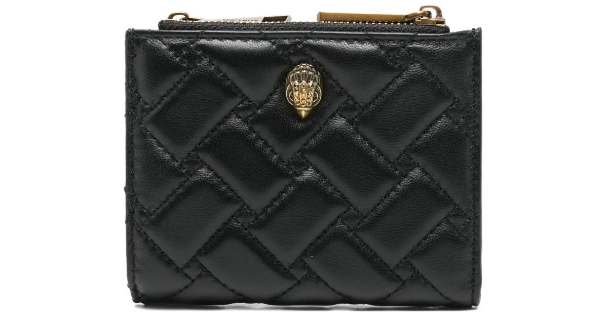 Kurt Geiger Mini Quilted Wallet in Black | Lyst UK
