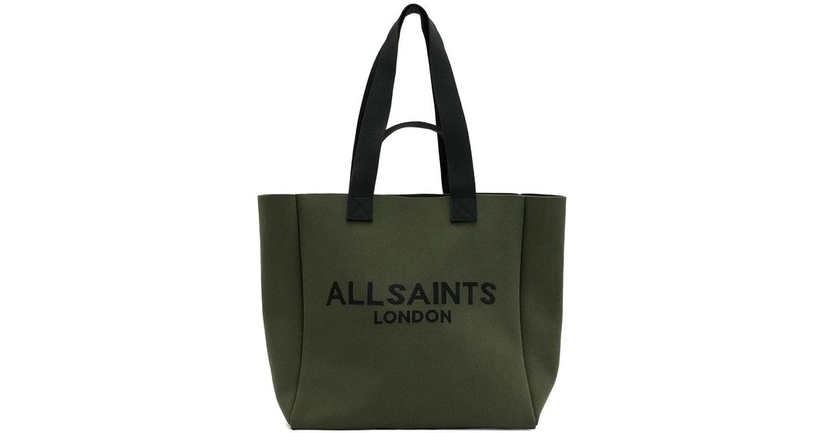 AllSaints Izzy Tote Bag in Green | Lyst