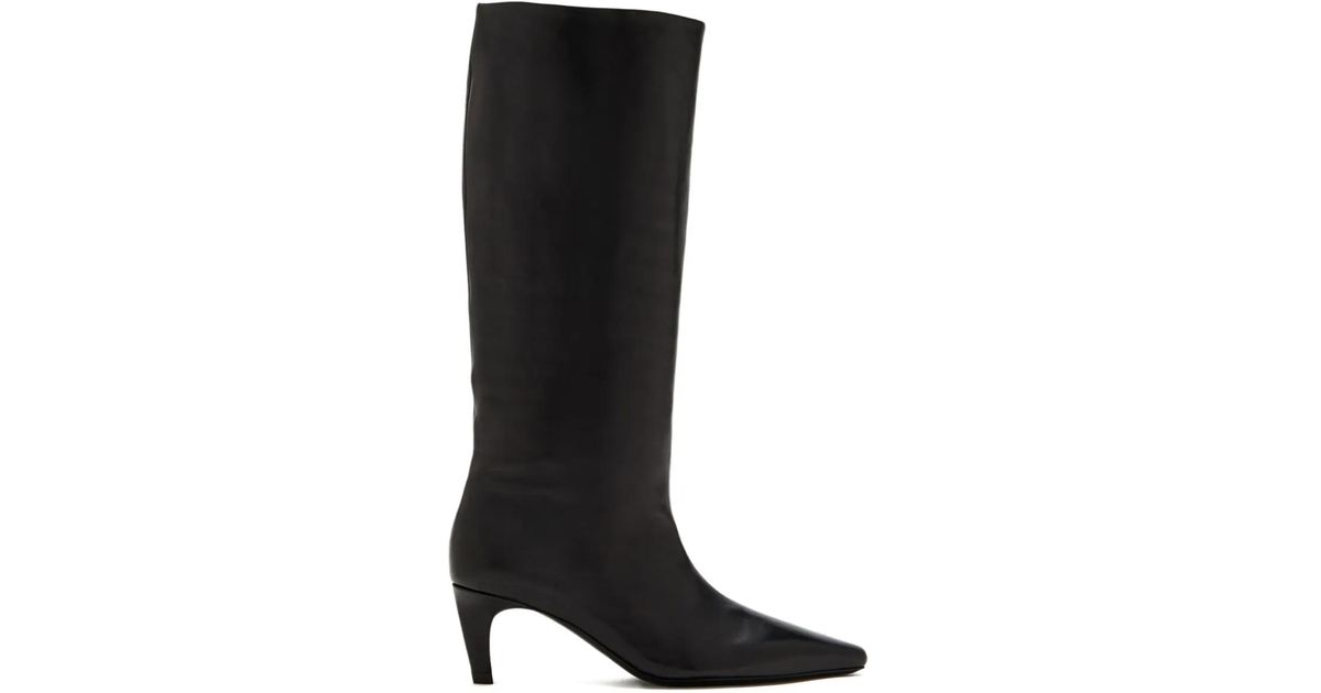 Jude 60Mm Cave Leather Boots in Black | Lyst UK