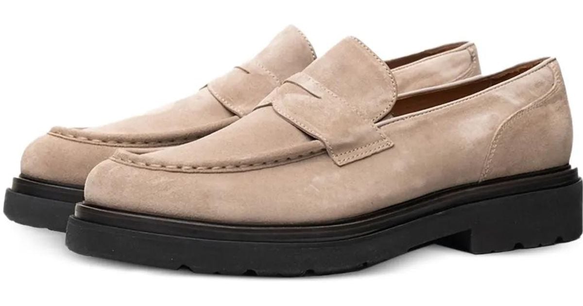Poche Paris Panelled Cipele Loafers in Natural for Men | Lyst UK