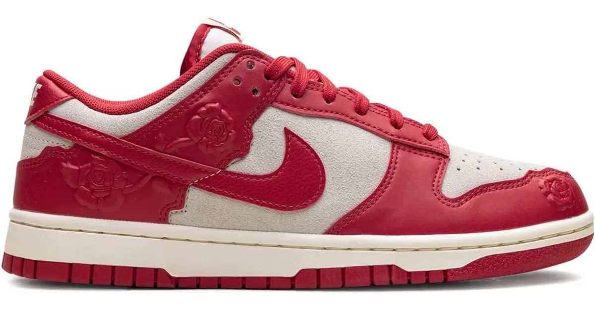 Nike Dunk Low Roses" Sneakers in Red | Lyst