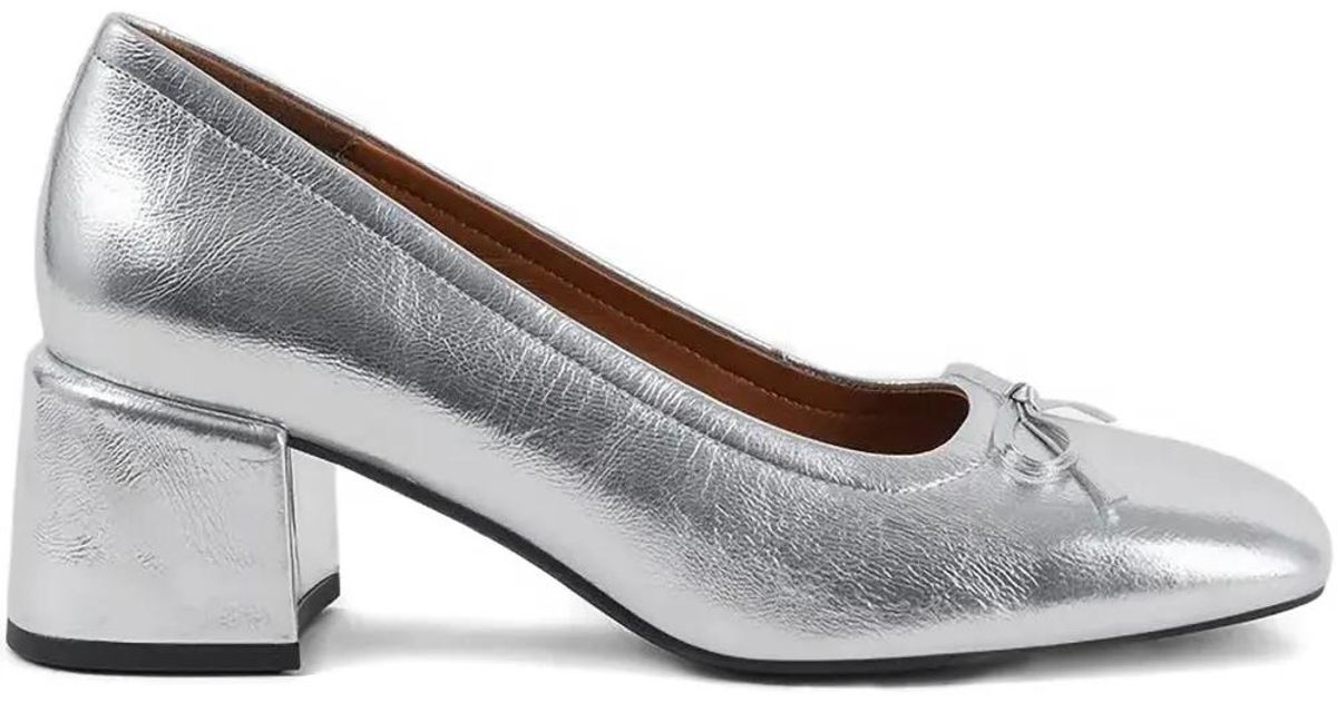 Vagabond Shoemakers Adison Bow-Detail Block-Heel Pumps in Grey | Lyst UK