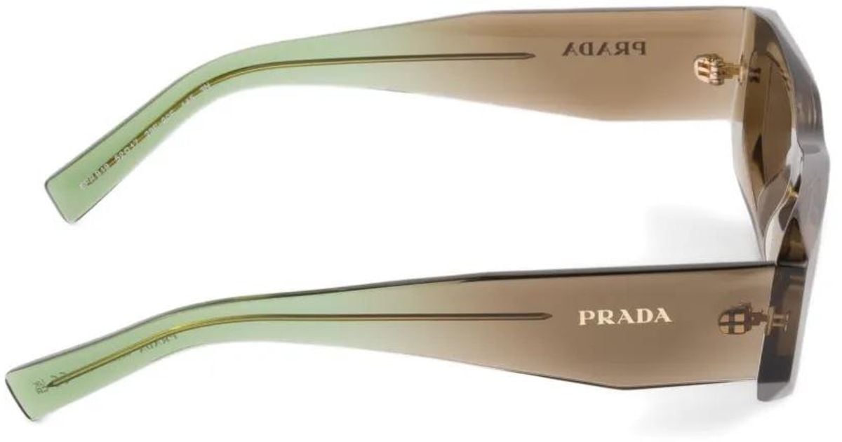 Prada Symbole Rectangular-Frame Sunglasses in Brown for Men | Lyst UK