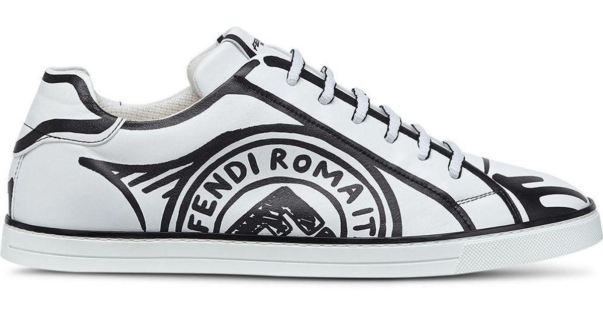 Fendi X Joshua Vides Roma Sneakers in White for Men | Lyst Fendi X Joshua Vides Roma Sneakers in White for Men | Lyst