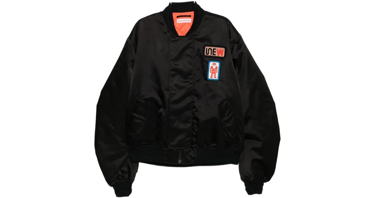 Walter Van Beirendonck Beep Beep Bomber Jacket in Black for Men | Lyst UK