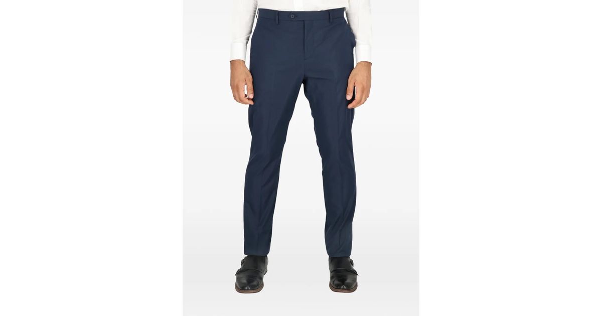 Scotch & Soda Button Trousers in Blue for Men | Lyst UK
