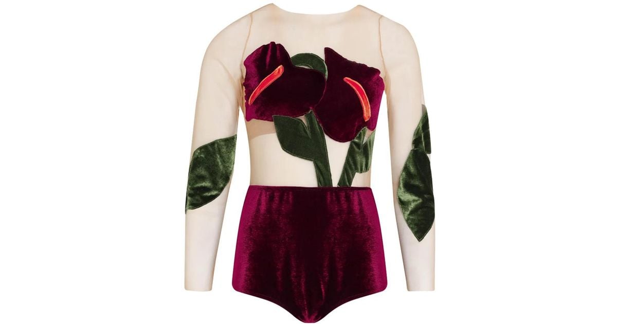 Brigitte Bardot Carnaval/Festival Anturios Swimsuit in Red | Lyst UK