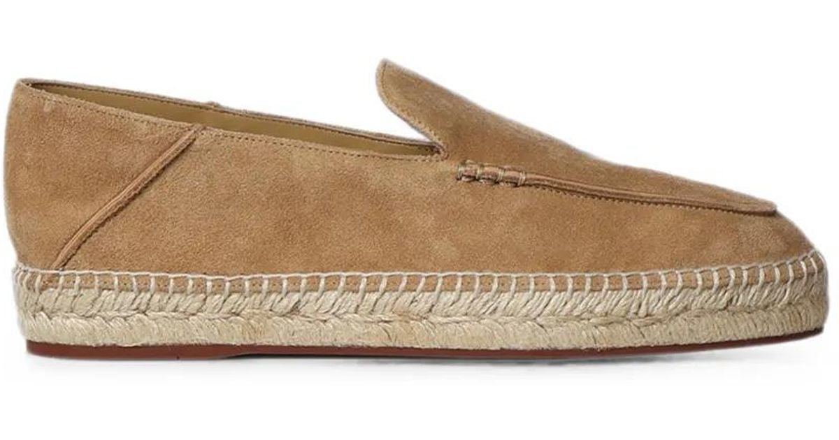 Loro Piana Suede Espadrille Loafers in Natural for Men | Lyst