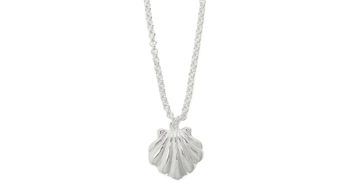 Timeless Pearly Shell Chain Necklace in White | Lyst UK