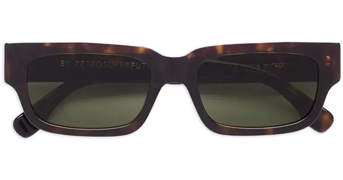 Retrosuperfuture Roma Rectangle Sunglasses in Black | Lyst UK