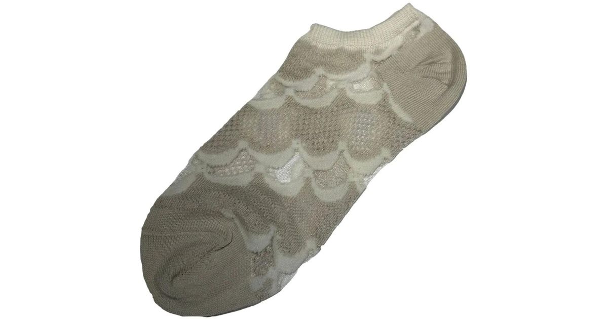 Antipast Lace-Pattern Ankle Socks in Grey | Lyst UK
