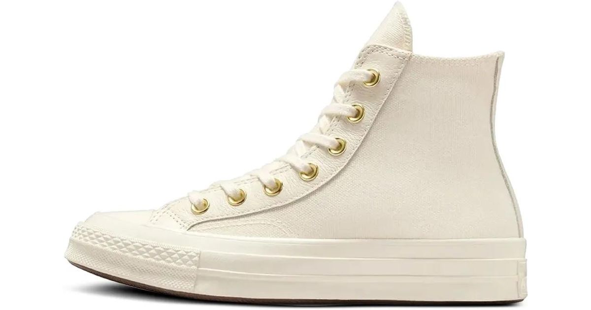 Converse Chuck 70 Logo-Plaque Sneakers in Natural | Lyst