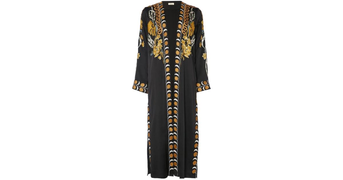 Temperley London Remi Embroidered Coat in Black | Lyst