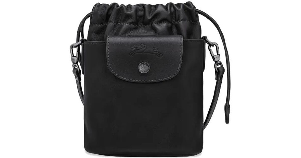 Longchamp Mini Le Pliage Xtra Bucket Bag in Black | Lyst