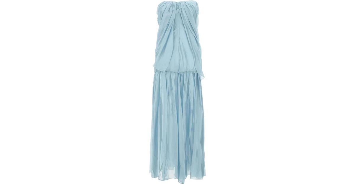 THE GARMENT Draped Midi Dress in Blue | Lyst