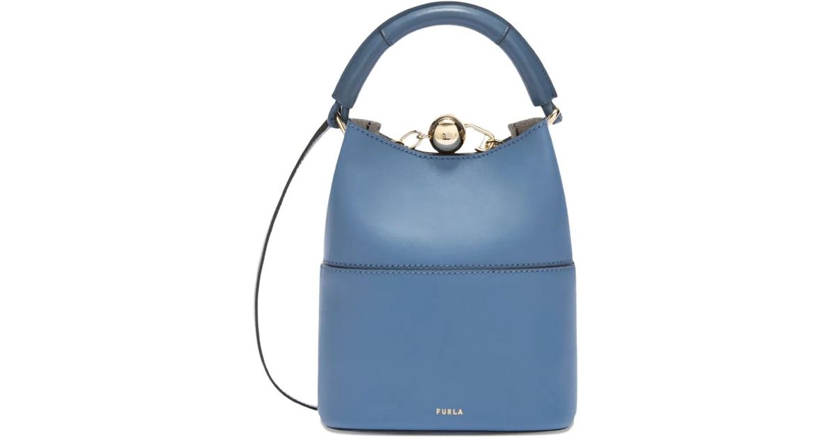 Furla Mini Sfera Top-Handle Bag in Blue | Lyst UK