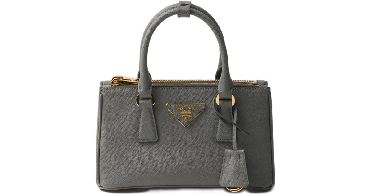 Prada Galleria Mini Bag in Black | Lyst