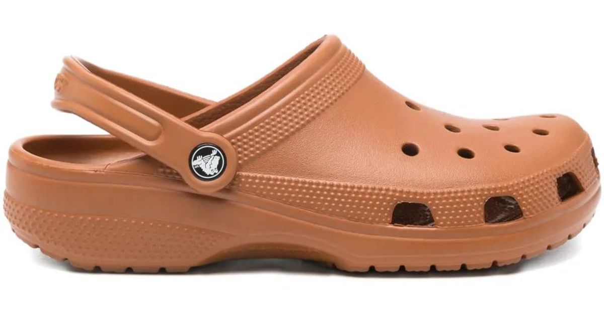 Crocs™ Perforated Backstrap Clogs in Brown | Lyst