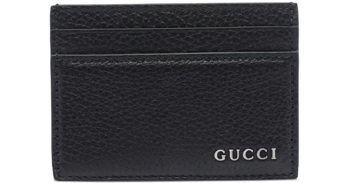Gucci Logo-Stamp Cardholder in Black for Men | Lyst