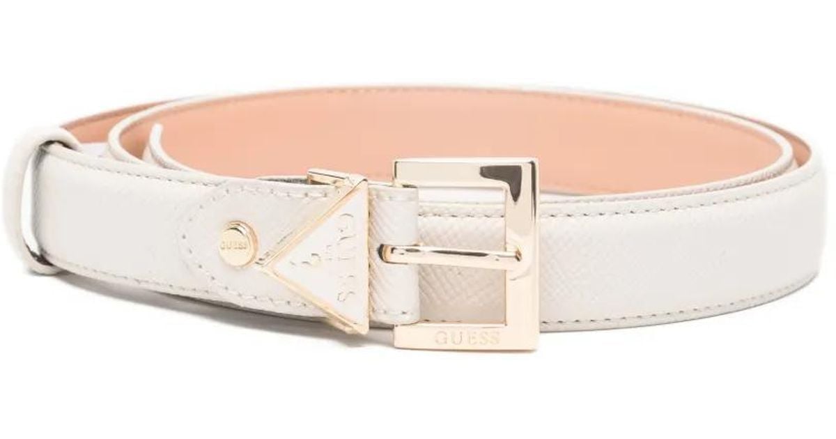 Guess Buckle Triangle-Logo Belt in Pink | Lyst UK