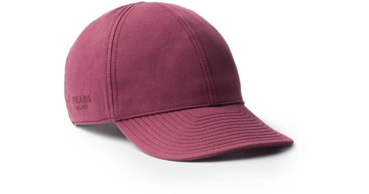 Prada Embroidered-Logo Baseball Cap in Purple for Men | Lyst UK