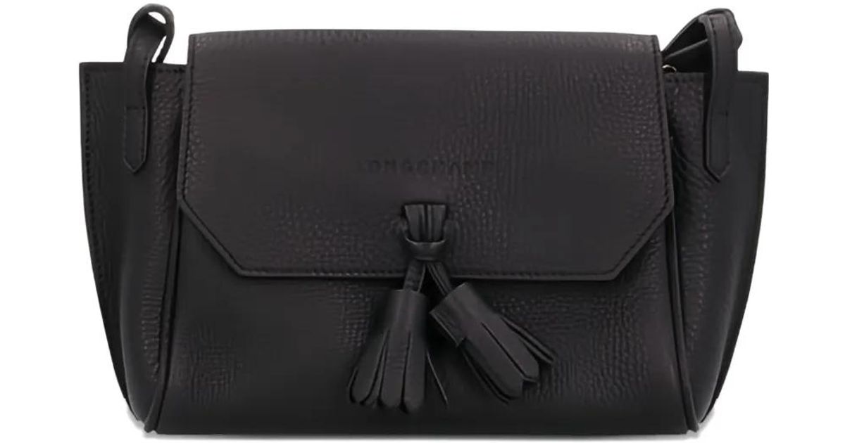 Longchamp Penelope Tasselled Cross Body Bag in Black | Lyst