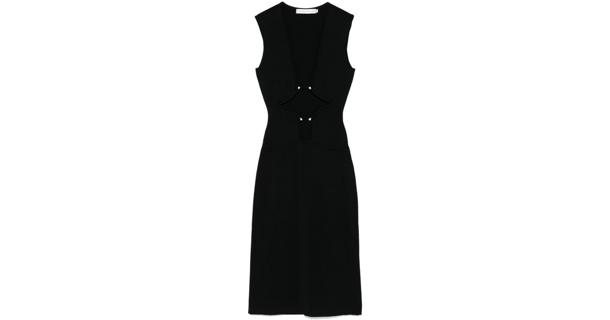 Christopher Esber Bracket Midi Dress in Black | Lyst