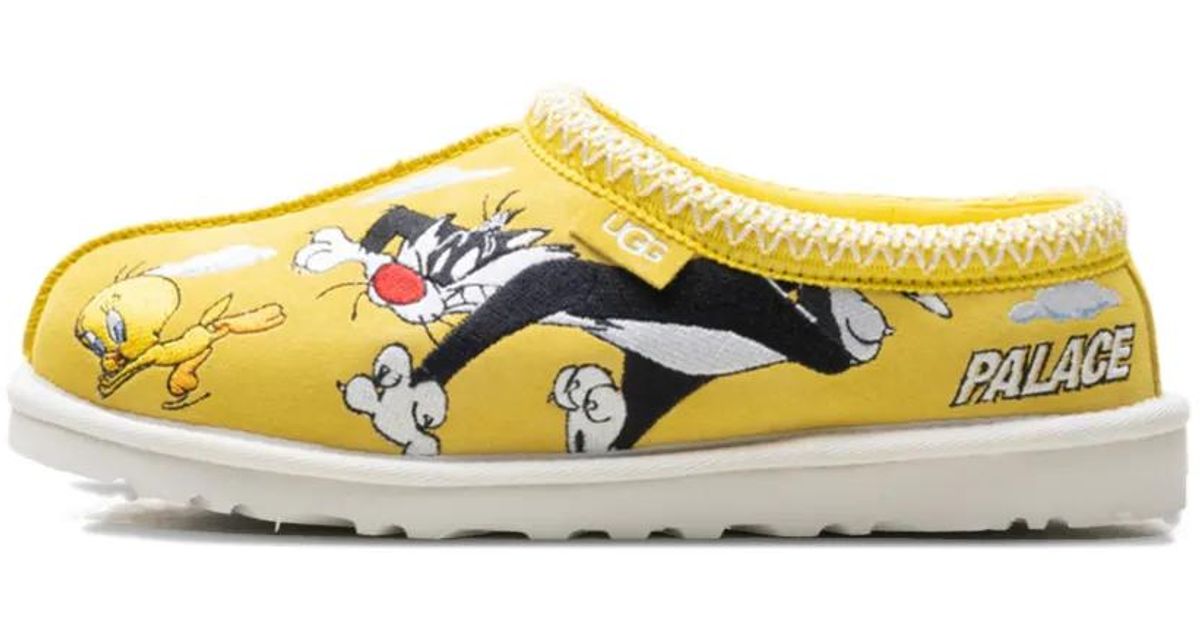 UGG X Palace Looney Tunes Cartoon-Print Tasman Slippers in Yellow for ...