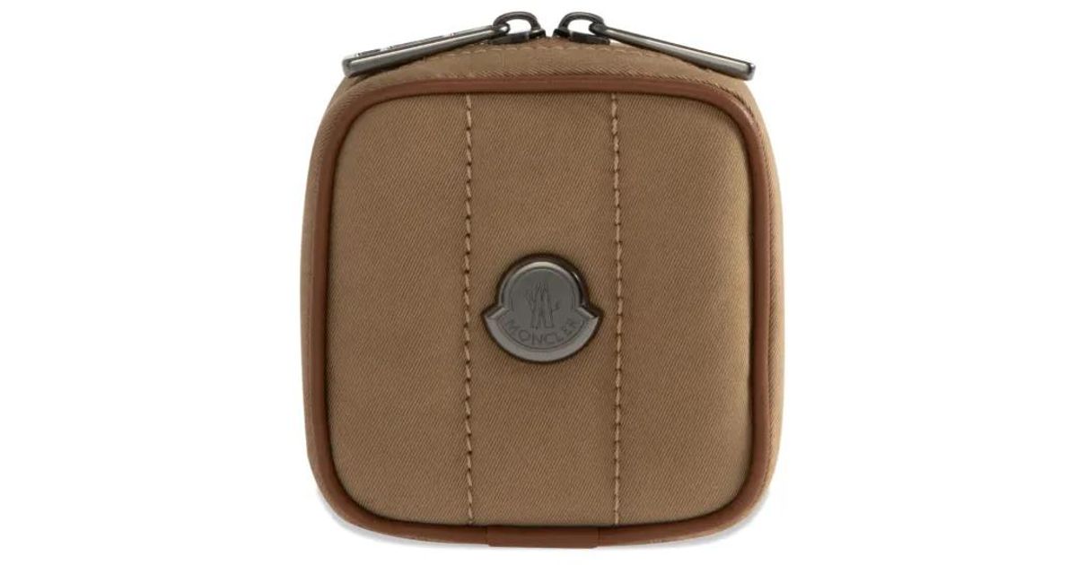 Moncler Zippered Crossbody Pouch in Brown for Men | Lyst