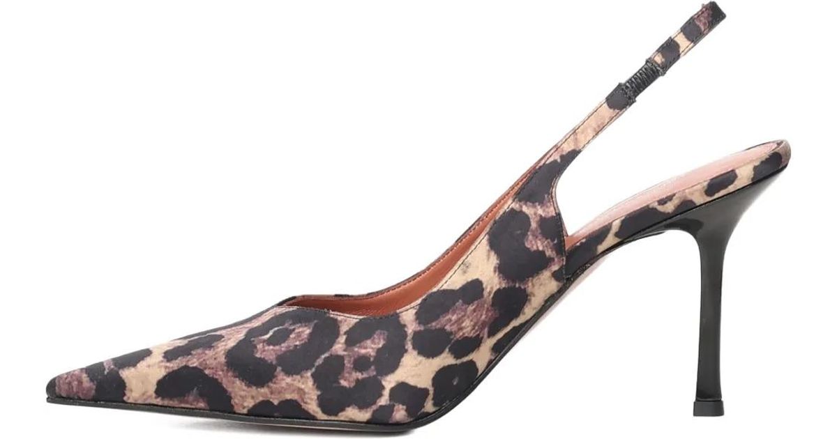 Giuliano Galiano 90Mm Holly Slingback Pointed Pumps in Natural | Lyst
