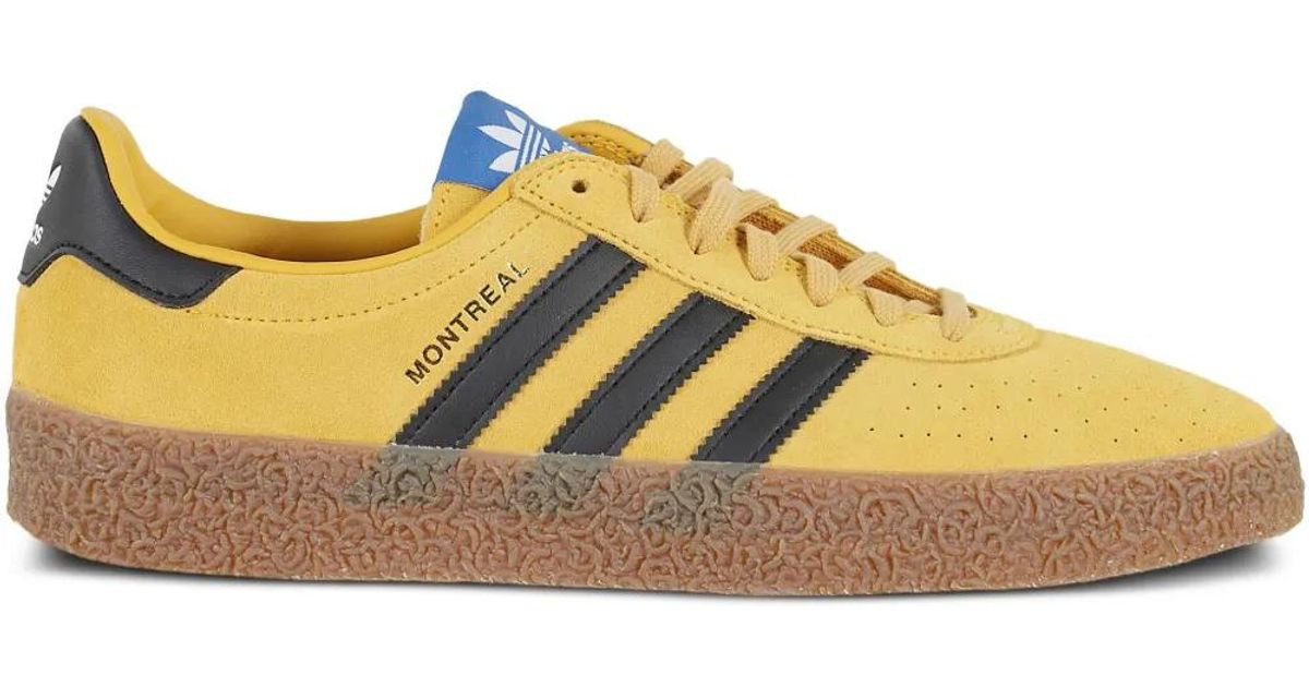 adidas Montreal Suede-Leather Sneakers in Yellow for Men | Lyst