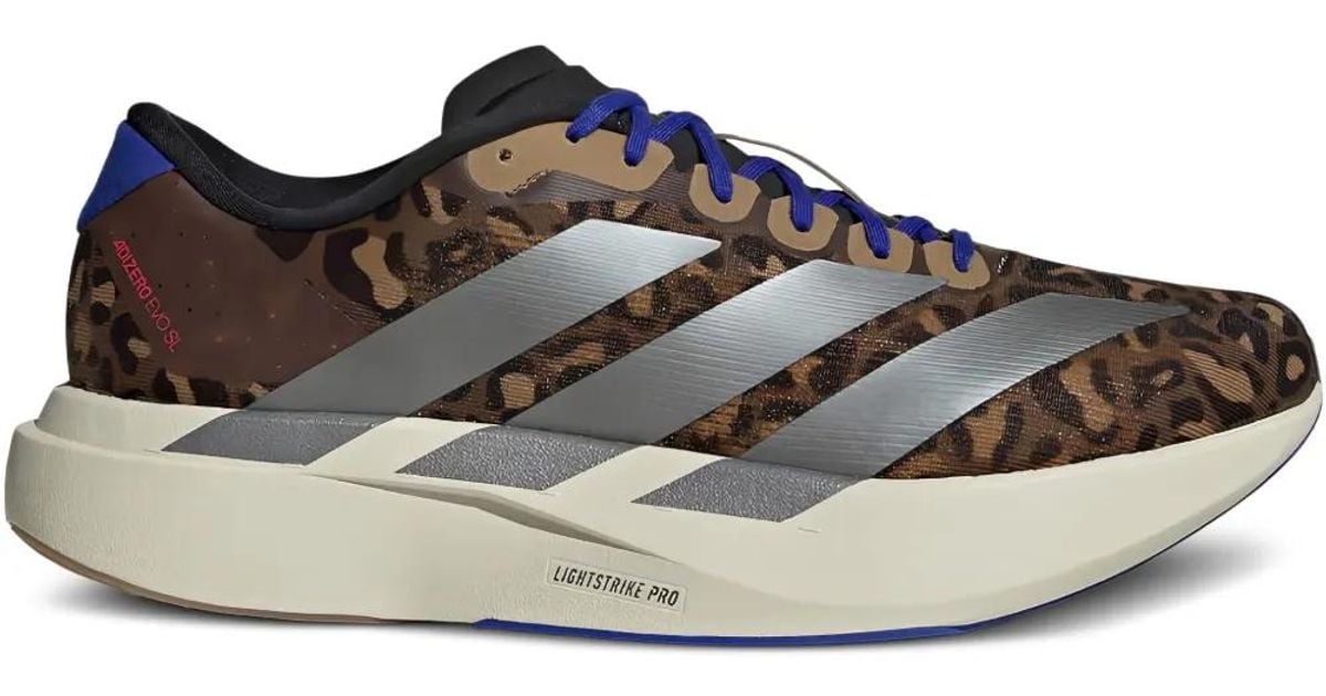 adidas Adizero Evo Sl Leopard-Print Sneakers in Black for Men | Lyst