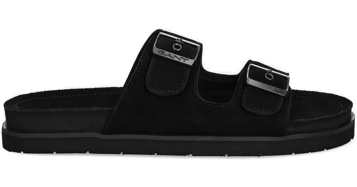 GANT Double-Buckle Sandals in Black for Men | Lyst
