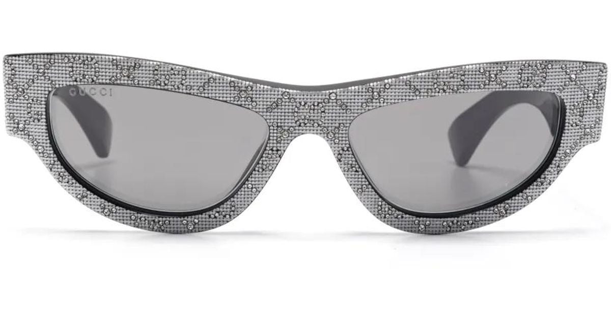 Gucci Cat-Eye Frame Sunglasses in Grey | Lyst UK