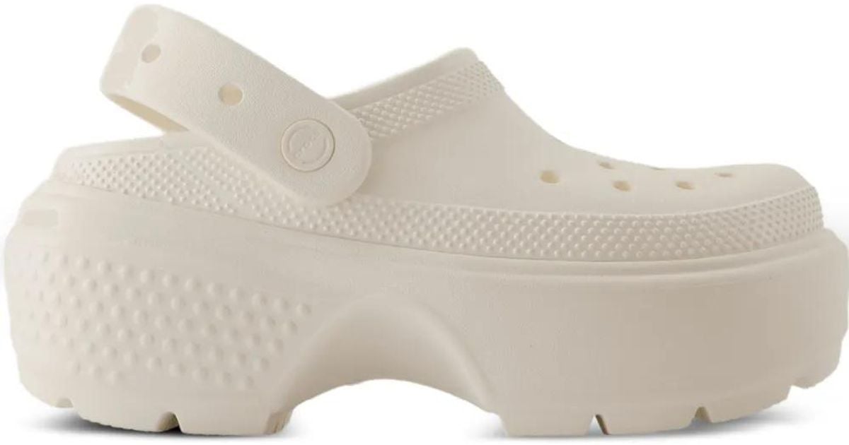 Crocs™ Platform-Sole Clogs in Grey | Lyst UK