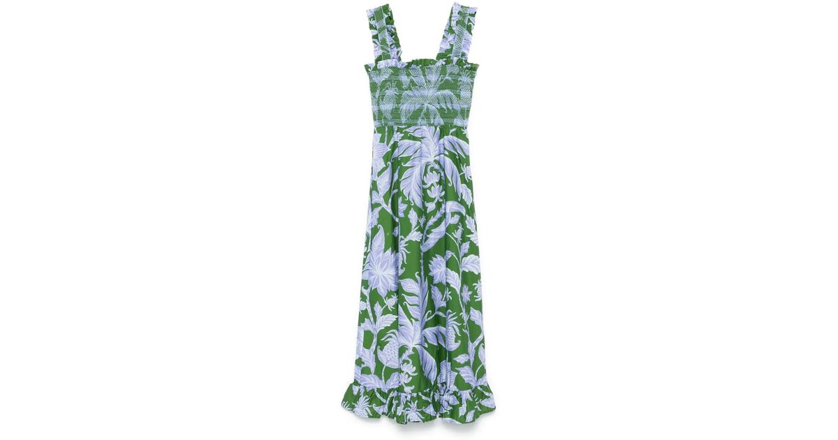 FARM Rio Tropical Swing Midi Dress in Green | Lyst