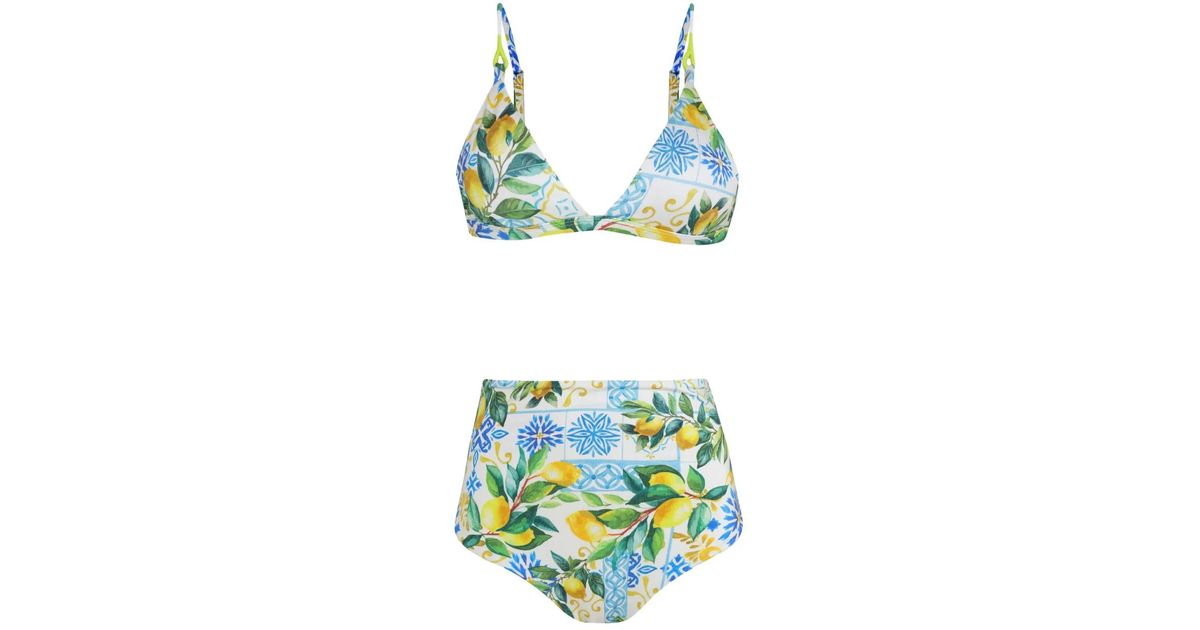 Brigitte Bardot Fabi Bikini in Green | Lyst UK