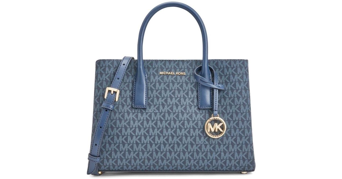 Michael Kors Ruthie Monogram-pattern Canvas Tote Bag in Blue | Lyst