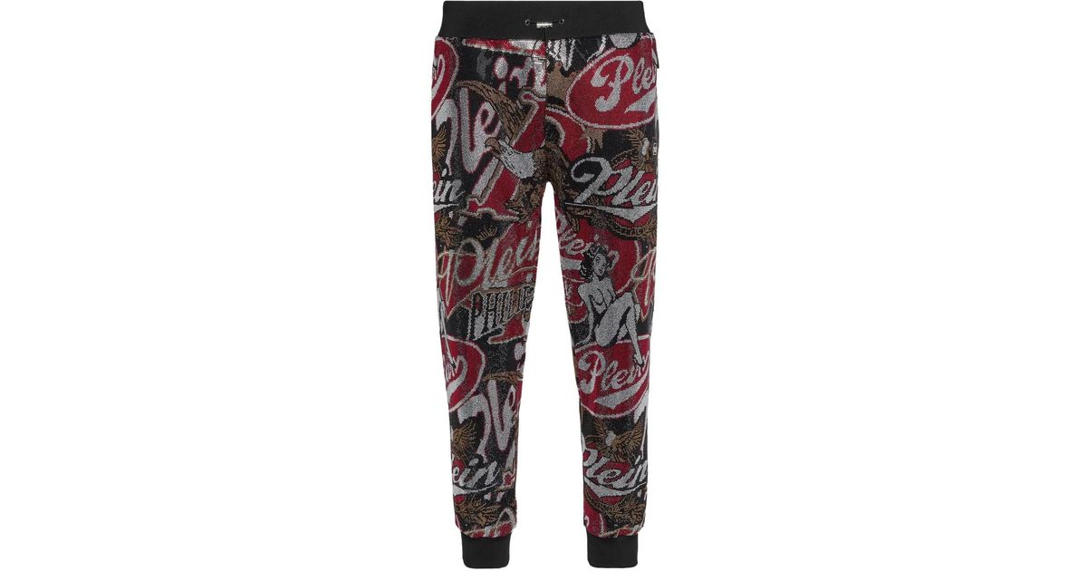 Philipp Plein Tracksuit Trousers Plein Beers Stones in Blue for Men ...