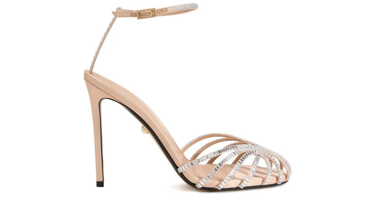 ALEVI 110Mm Penelope Kim Heeled Sandals in White | Lyst
