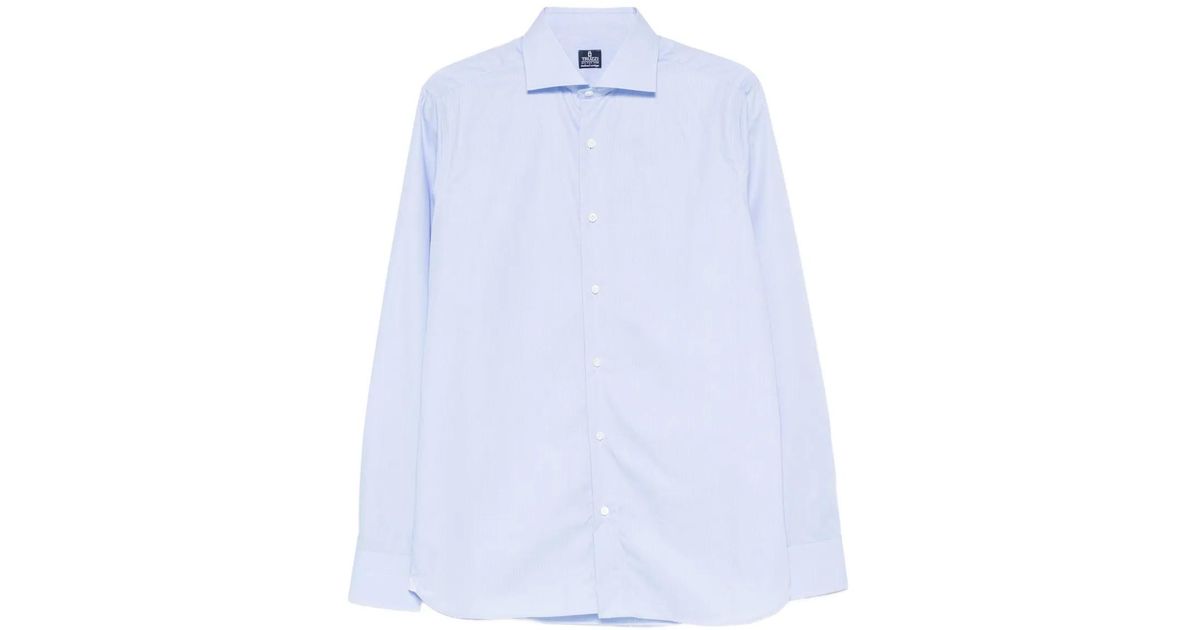 Truzzi Checked-Patterb Shirt in White for Men | Lyst UK
