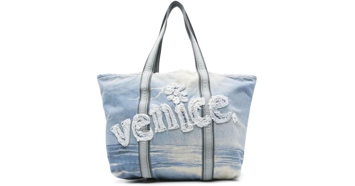 ERL Venice Tote Bag in Blue | Lyst