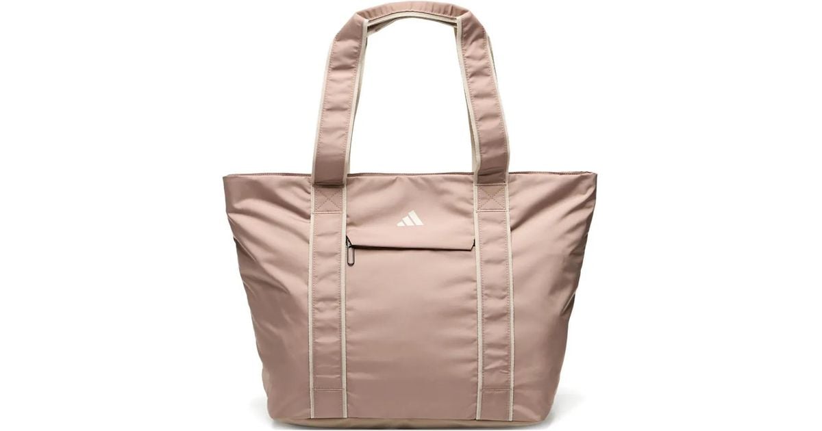 adidas Logo Pocket Tote Bag in Pink | Lyst UK