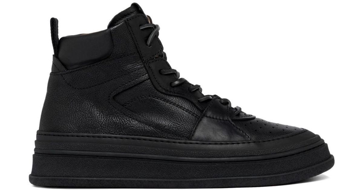 Buttero Ankle-Lenght Leather Sneakers in Black for Men | Lyst