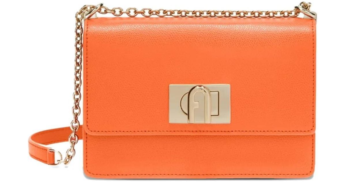 Furla Mini 1927 Leather Cross Body Bag in Orange | Lyst UK